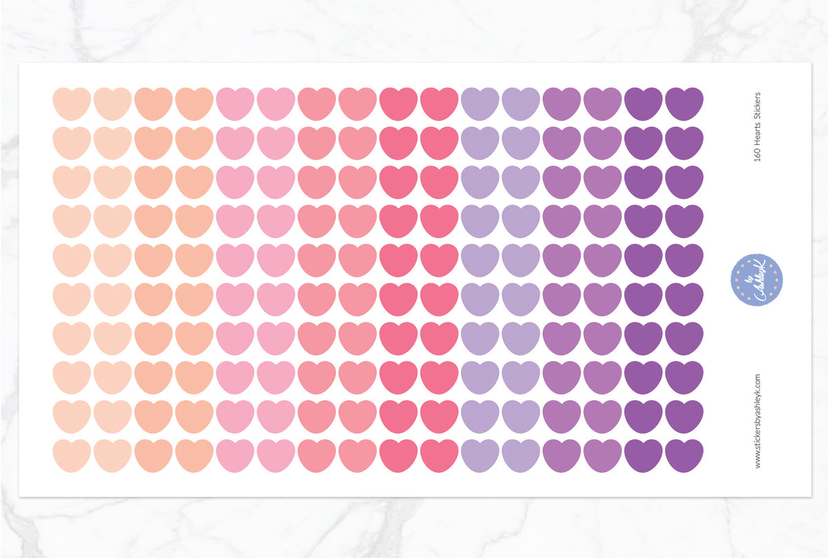 160 Heart Planner Stickers – Stickers by AshleyK