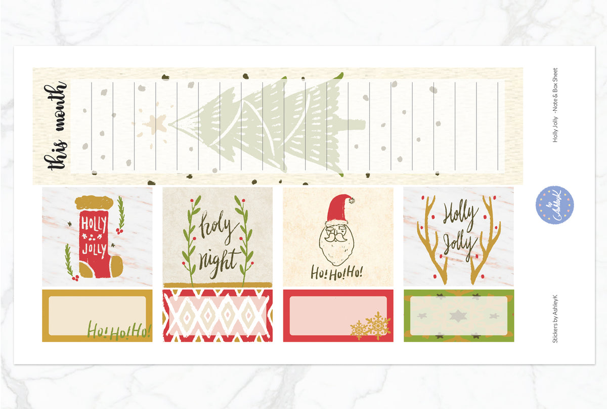 Holly Jolly Monthly Kit - Erin Condren Planner Stickers – Stickers by ...