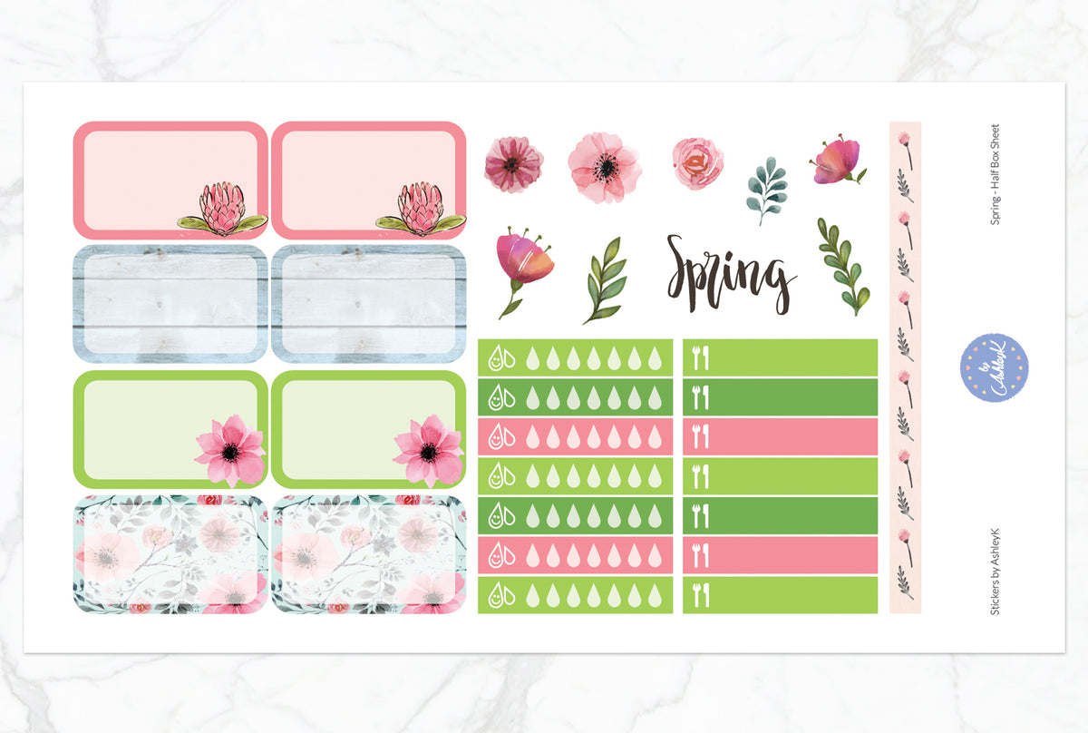 Spring Weekly Kit - Erin Condren Planner Stickers – Stickers by AshleyK