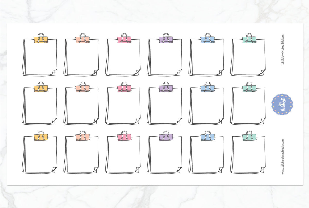 18 Sticky Notes Stickers – Stickers by AshleyK