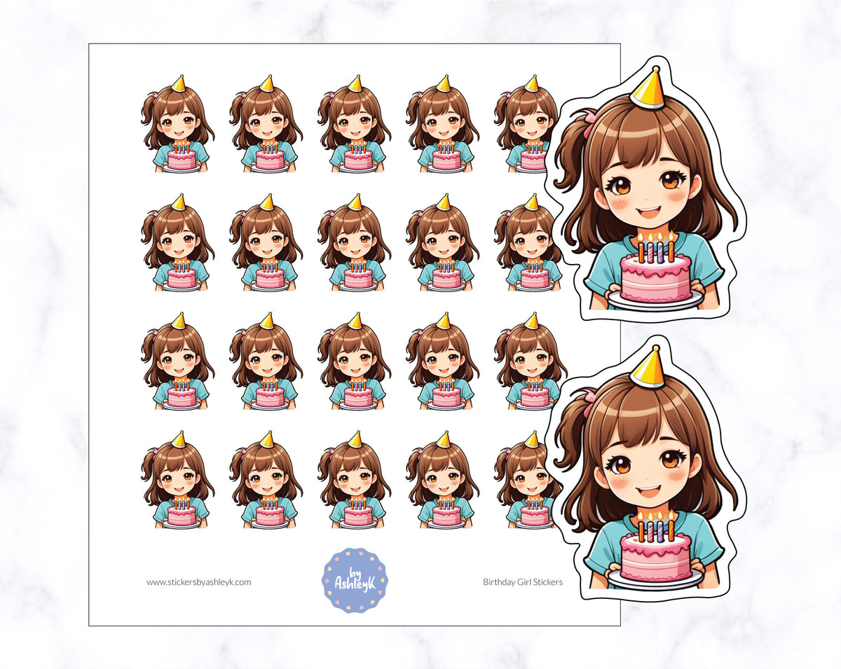 Birthday Girl Stickers – Stickers by AshleyK