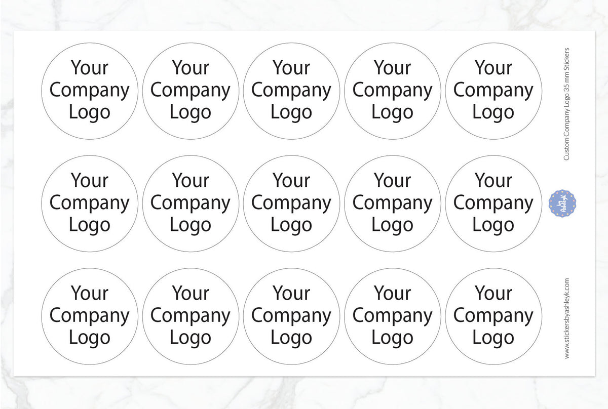 Custom Company Logo Stickers - 35mm Diameter – Stickers by AshleyK