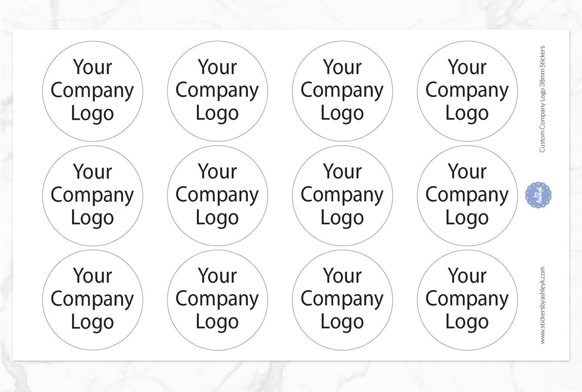 Custom Company Logo Stickers - 38mm Diameter – Stickers by AshleyK