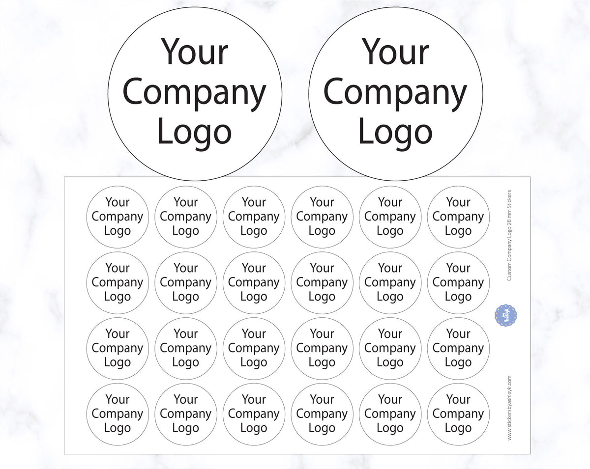 Custom Company Logo Stickers - 28mm Diameter – Stickers by AshleyK