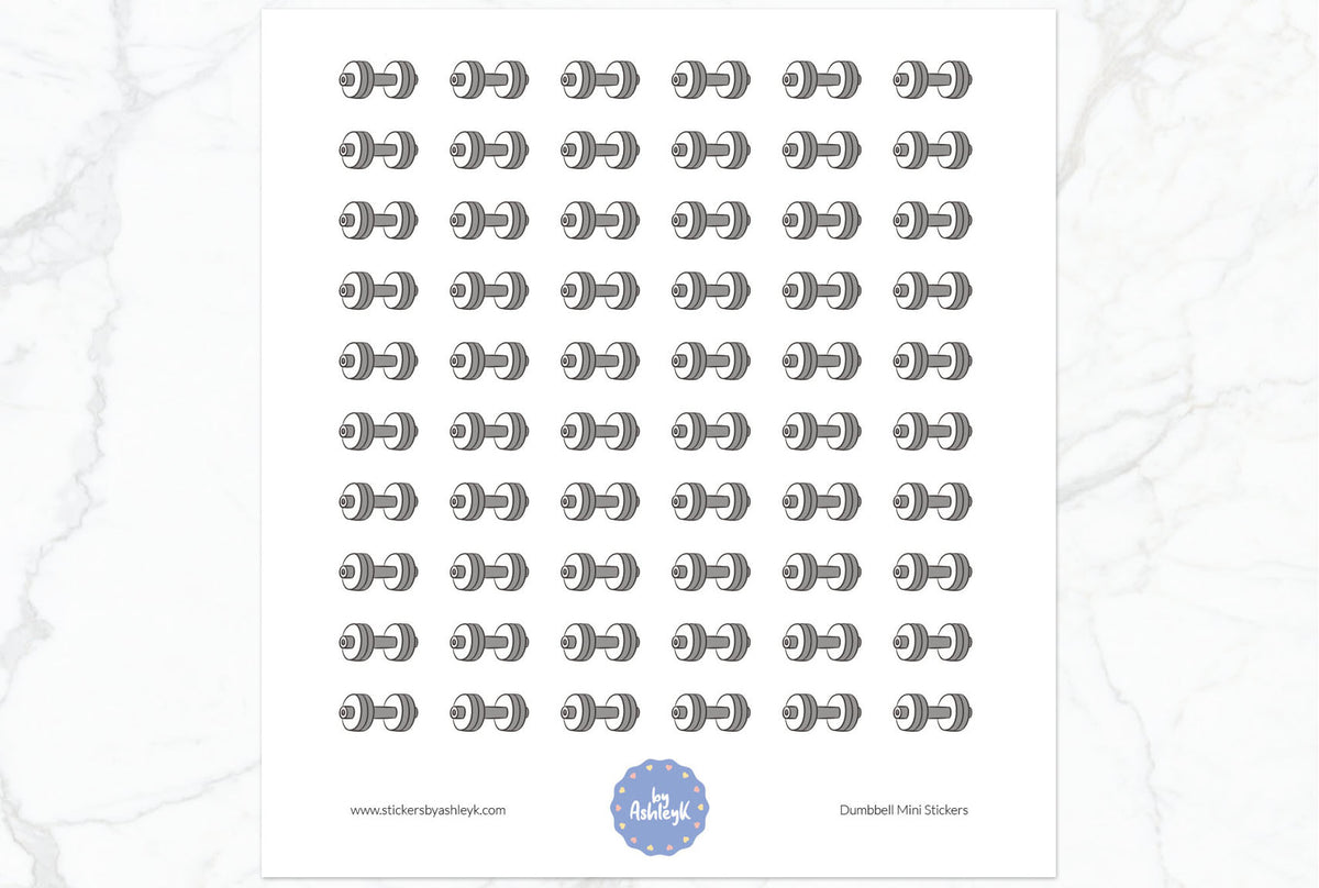 Dumbbell Mini Stickers – Stickers by AshleyK