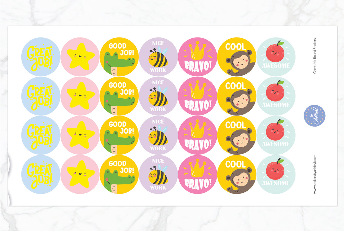 Great Job Stickers – Stickers by AshleyK
