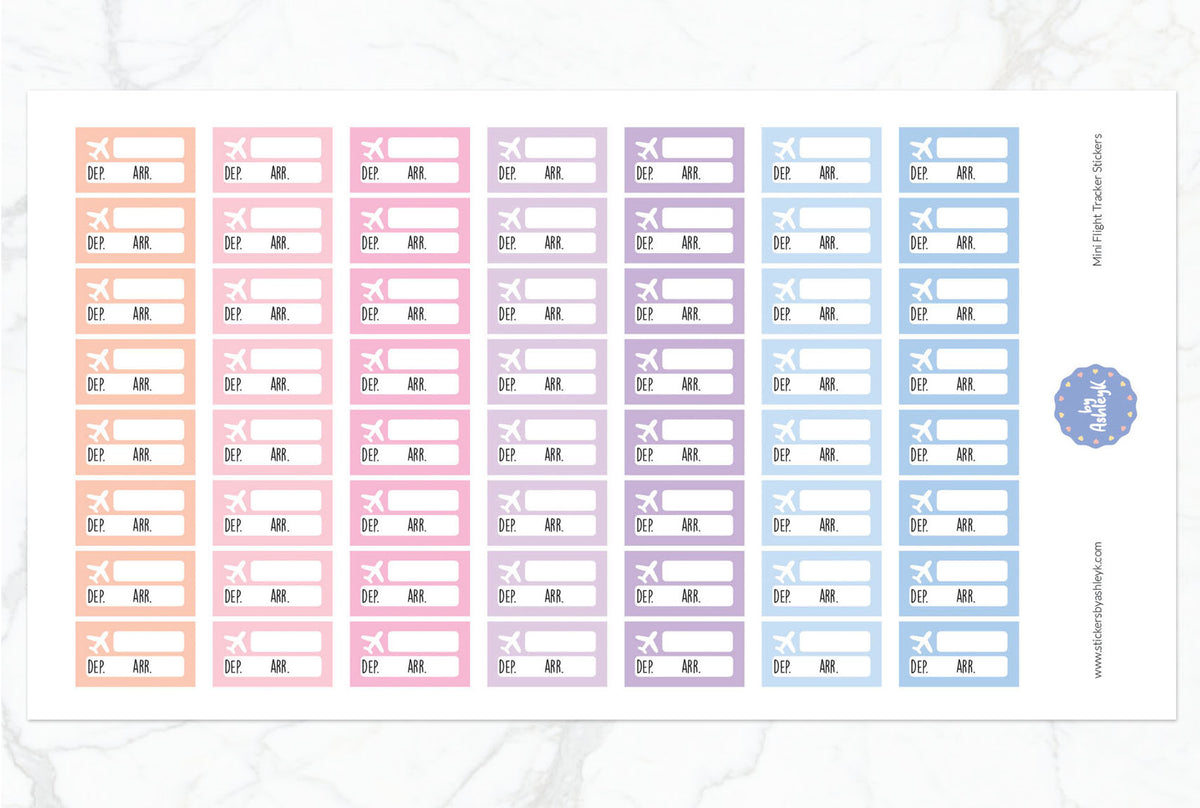 Mini Flight Tracker Planner Stickers – Stickers by AshleyK