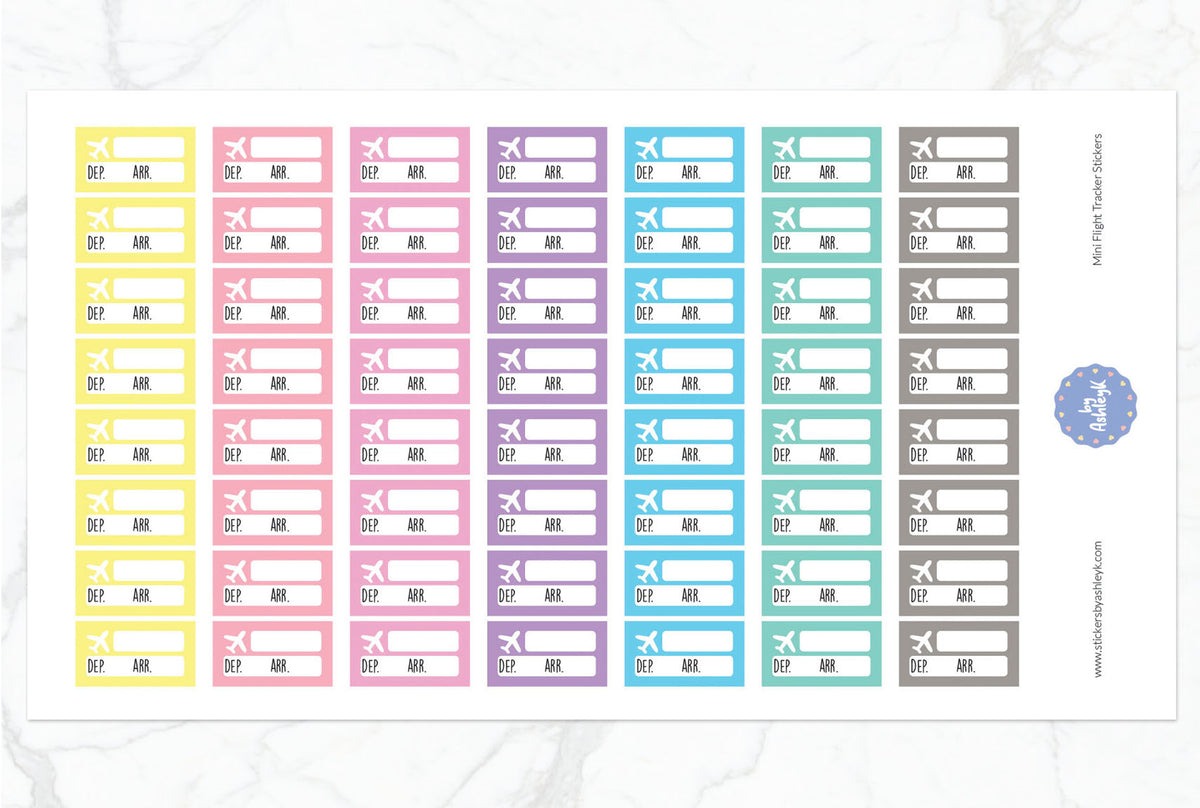 Mini Flight Tracker Planner Stickers – Stickers by AshleyK