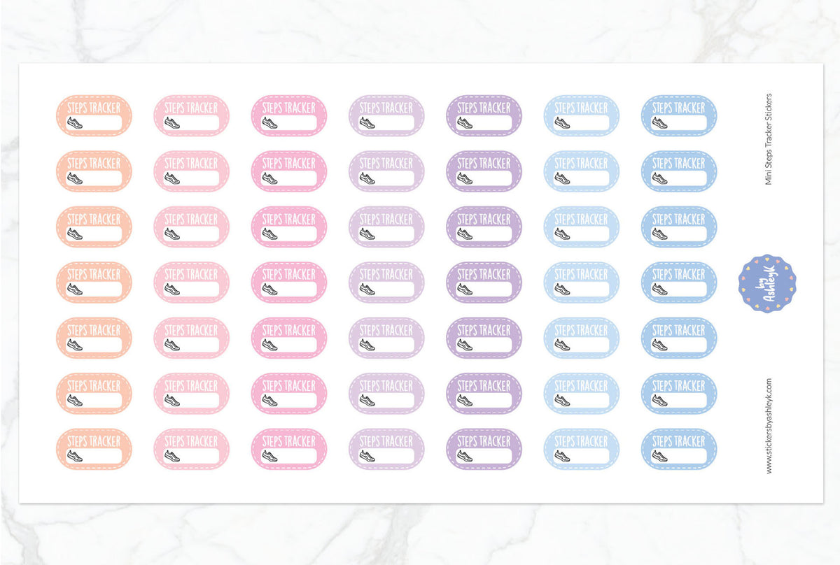 Mini Steps Tracker Planner Stickers – Stickers by AshleyK