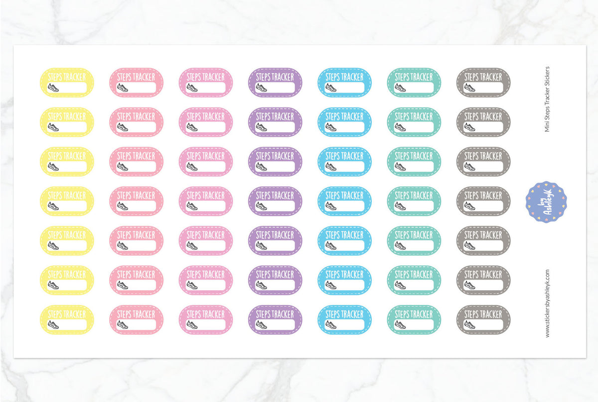 Mini Steps Tracker Planner Stickers – Stickers by AshleyK
