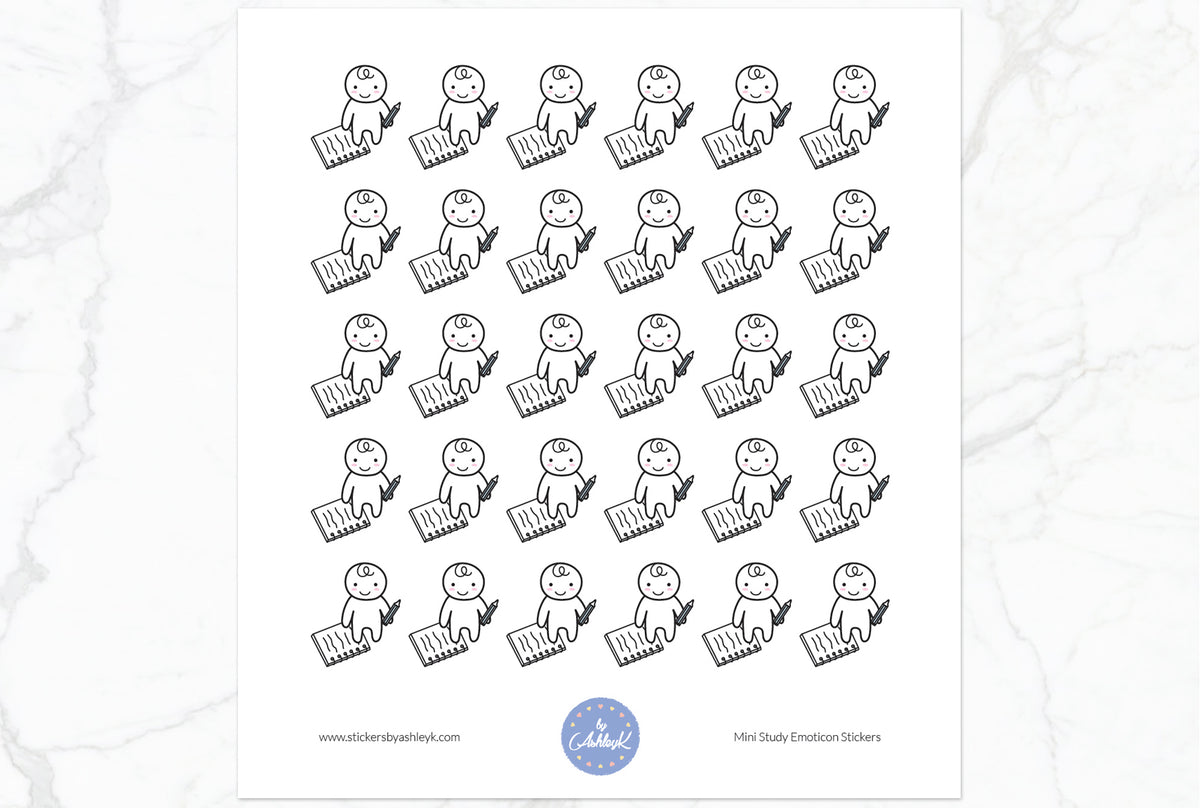 Mini Study Emoji Stickers – Stickers by AshleyK