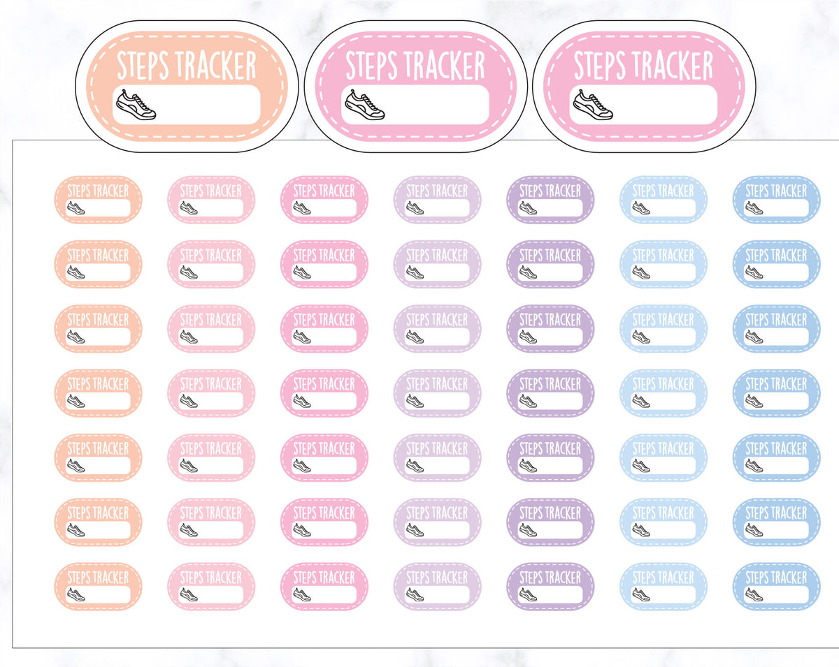 Mini Steps Tracker Planner Stickers – Stickers by AshleyK