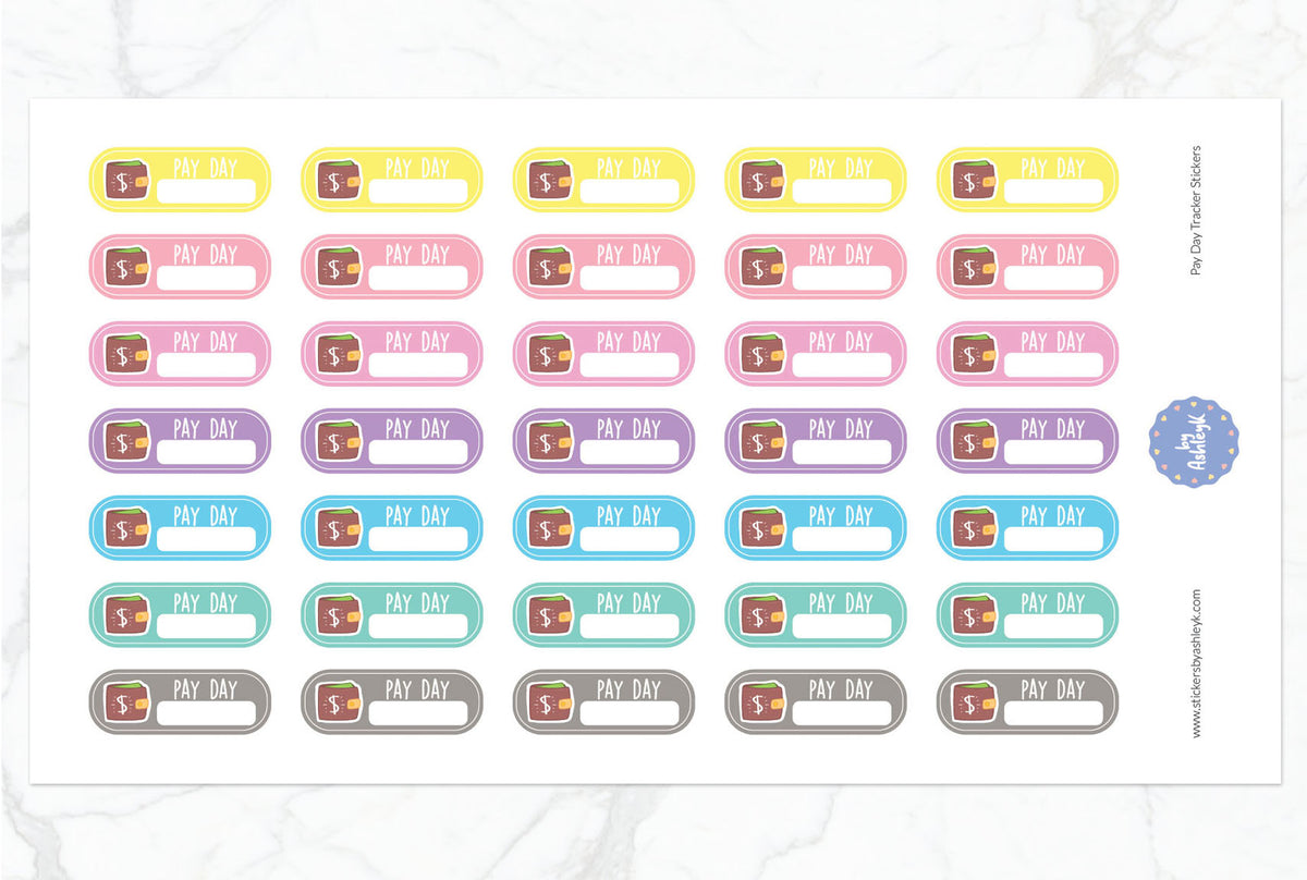 Pay Day Tracker Planner Stickers – Stickers by AshleyK