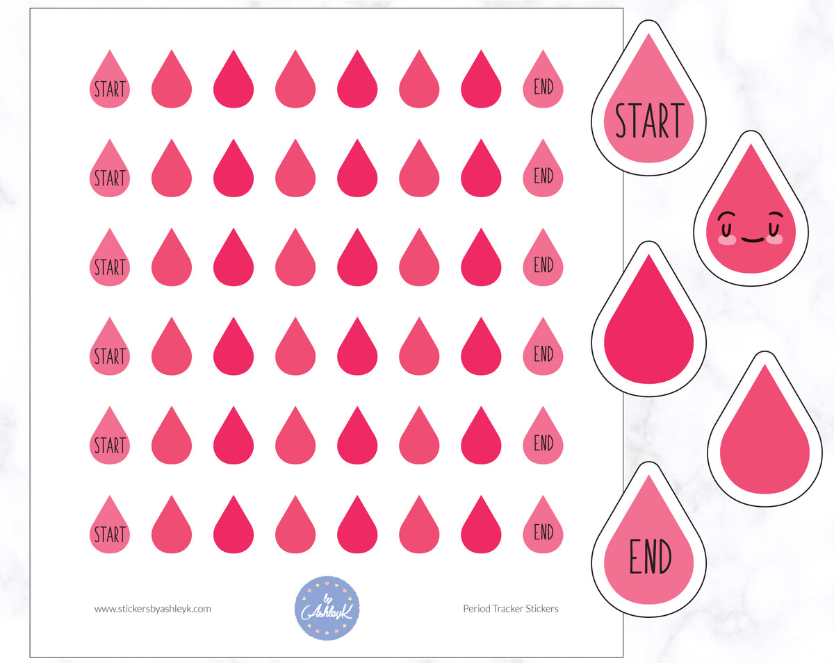 Period Tracker Stickers – Stickers by AshleyK