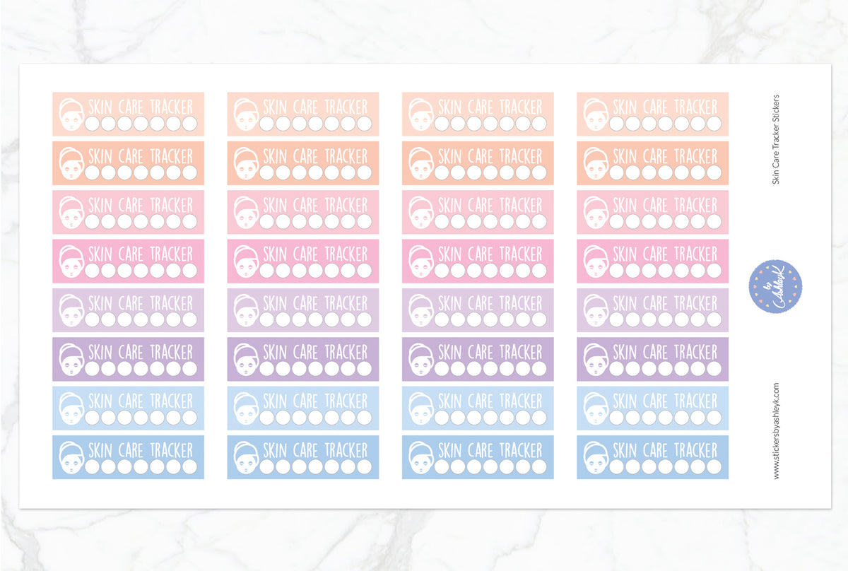 Skin Care Tracker Planner Stickers – Stickers by AshleyK