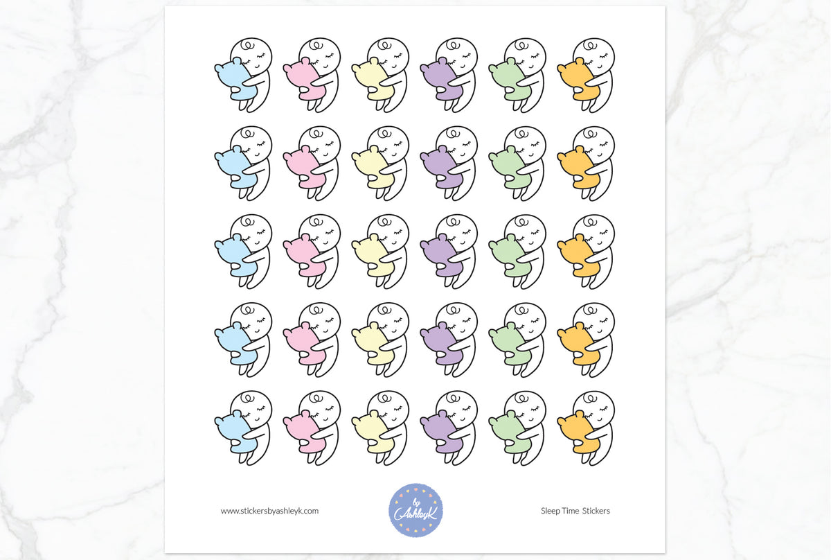 Mini Sleep Time Emoji Stickers – Stickers by AshleyK