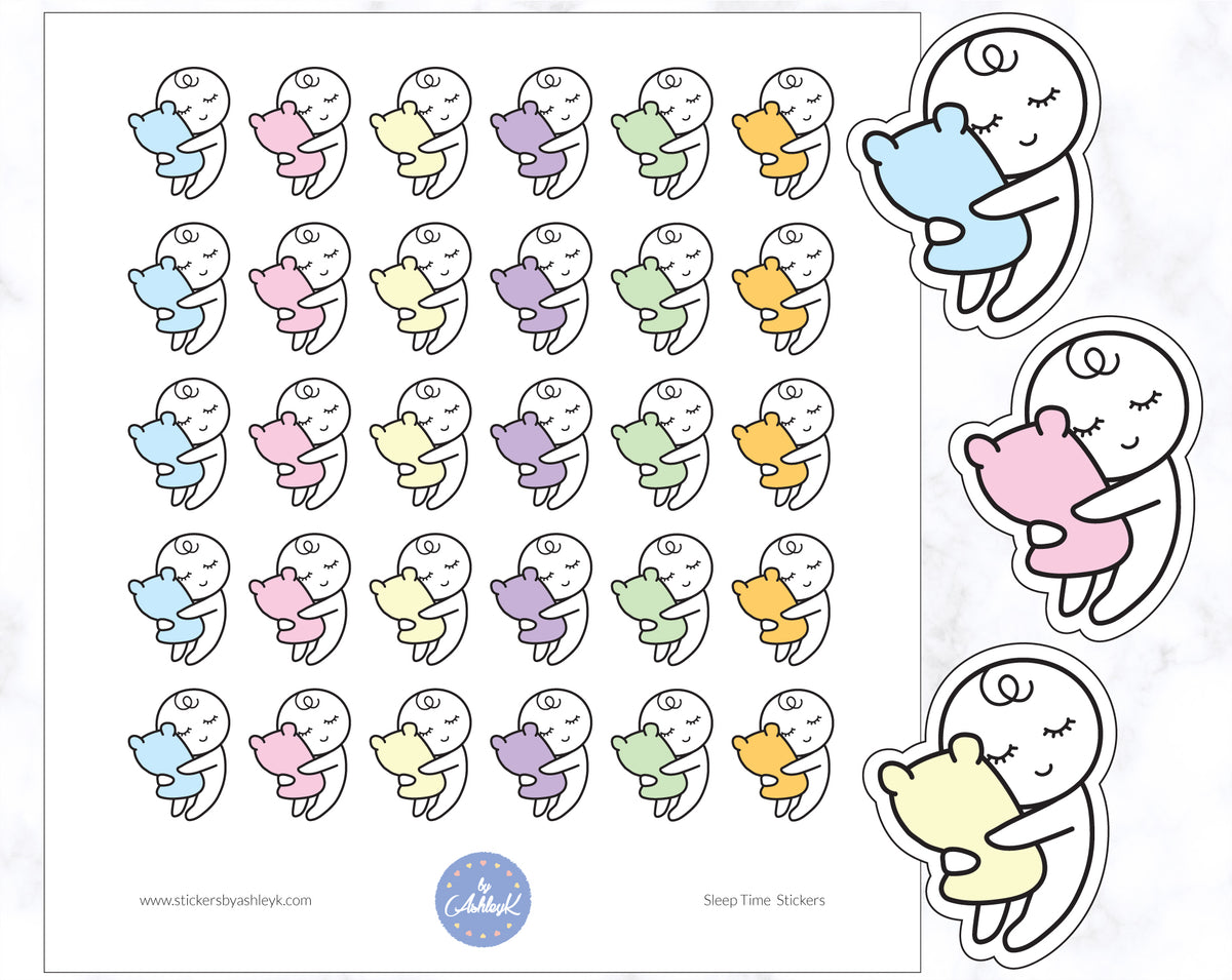 Mini Sleep Time Emoji Stickers – Stickers by AshleyK