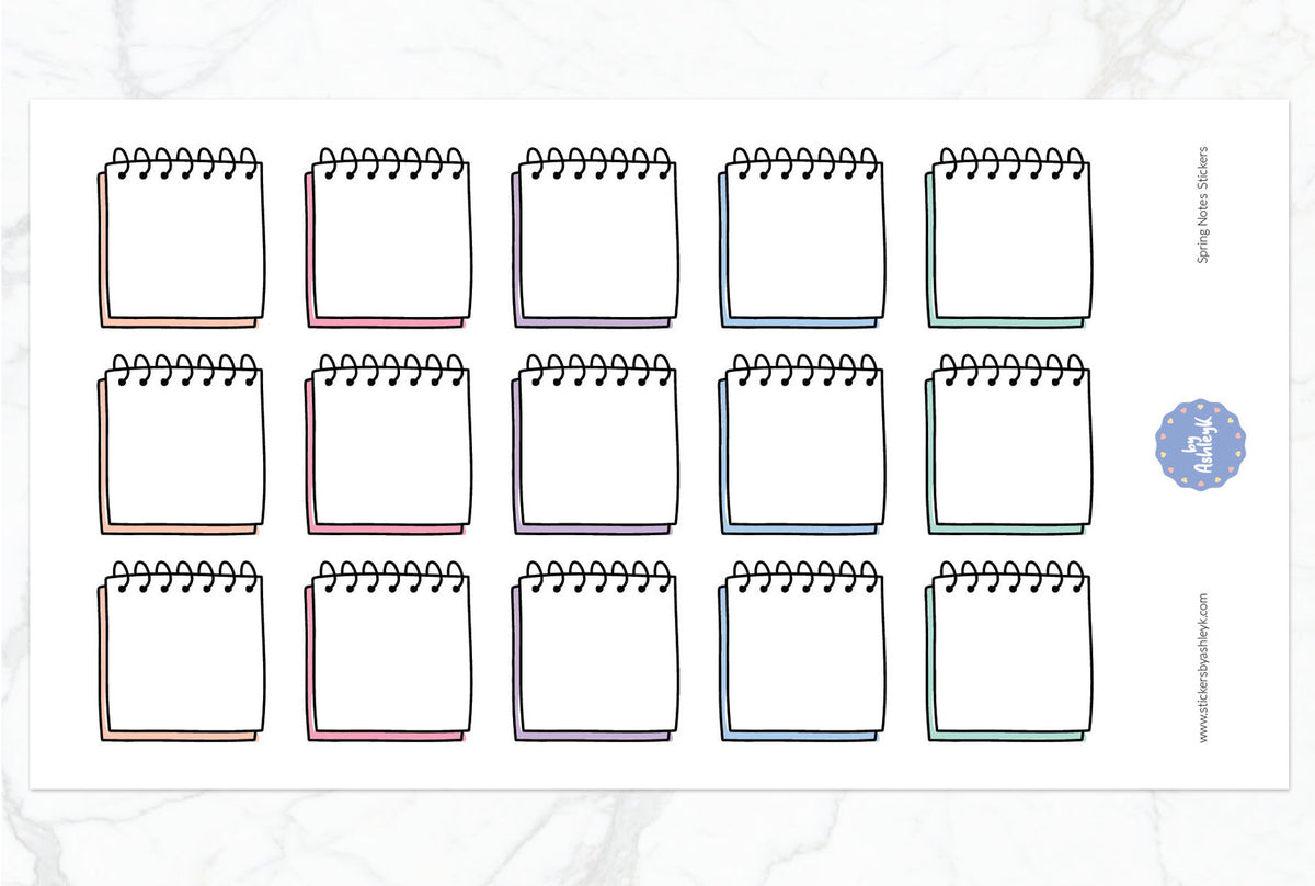 Spring Notes Stickers – Stickers by AshleyK
