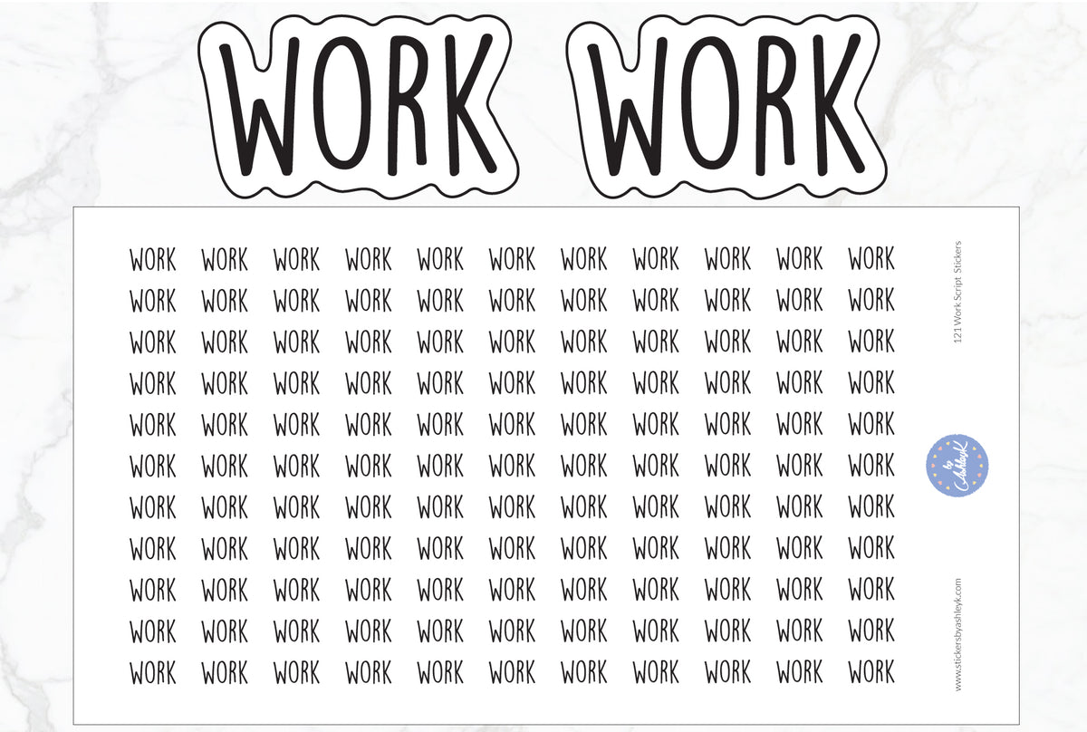 121 Work Lettering Planner Stickers – Stickers by AshleyK