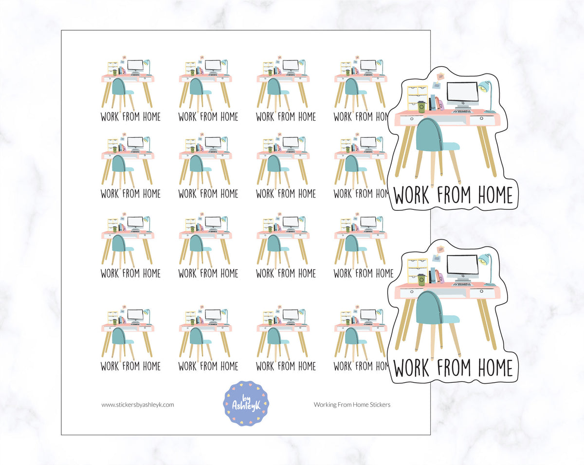 Working From Home Planner Stickers – Stickers by AshleyK