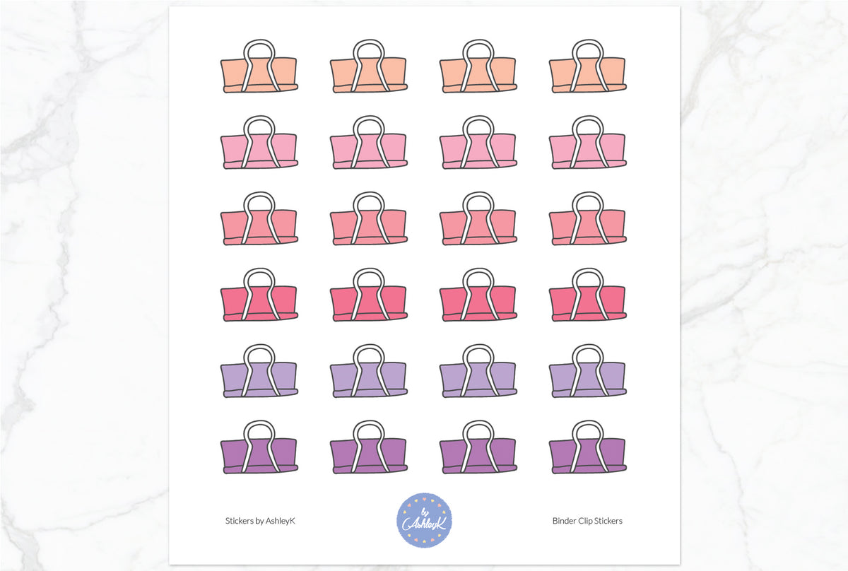 Binder Clips Stickers – Stickers by AshleyK