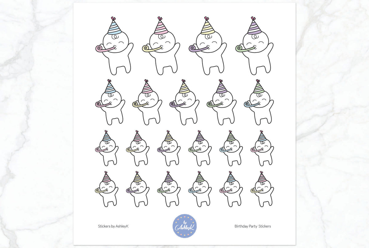 Birthday Party Emoji Stickers – Stickers by AshleyK