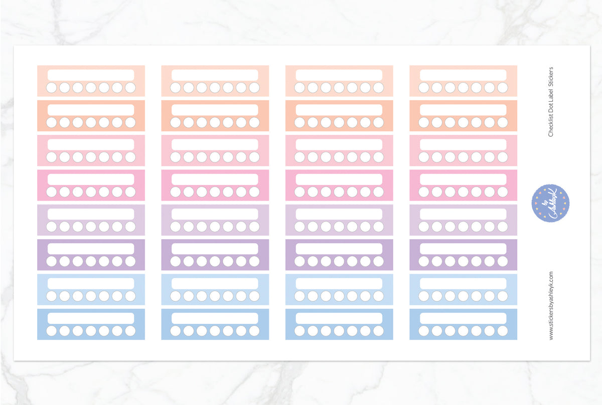 Checklist Dot Label Planner Stickers – Stickers by AshleyK