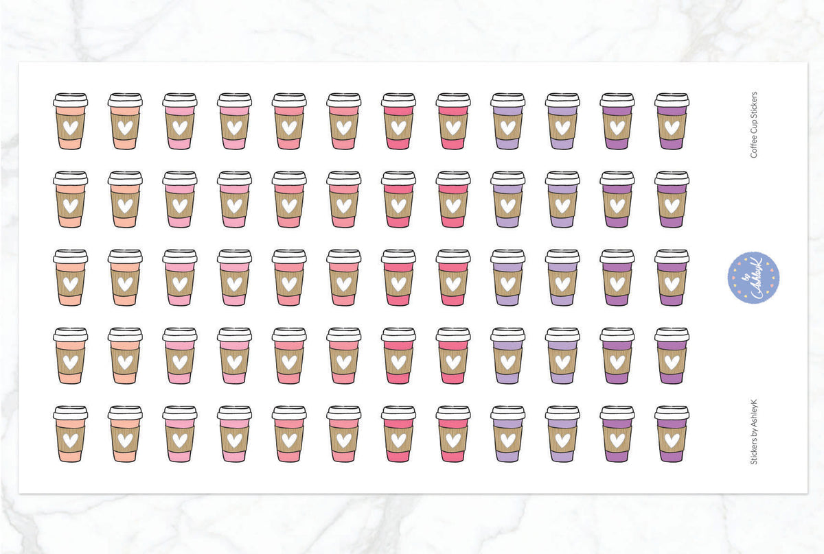 Coffee Cup Stickers – Stickers by AshleyK