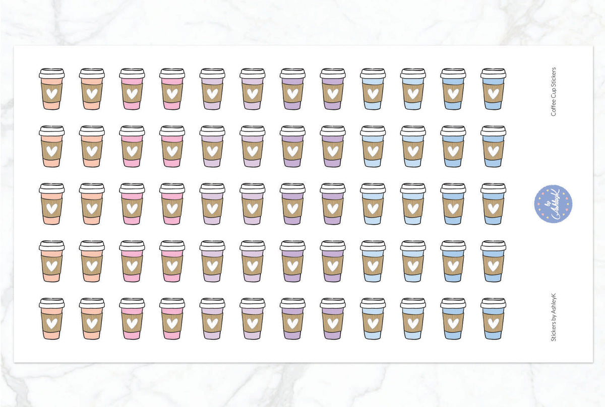 Coffee Cup Stickers – Stickers by AshleyK