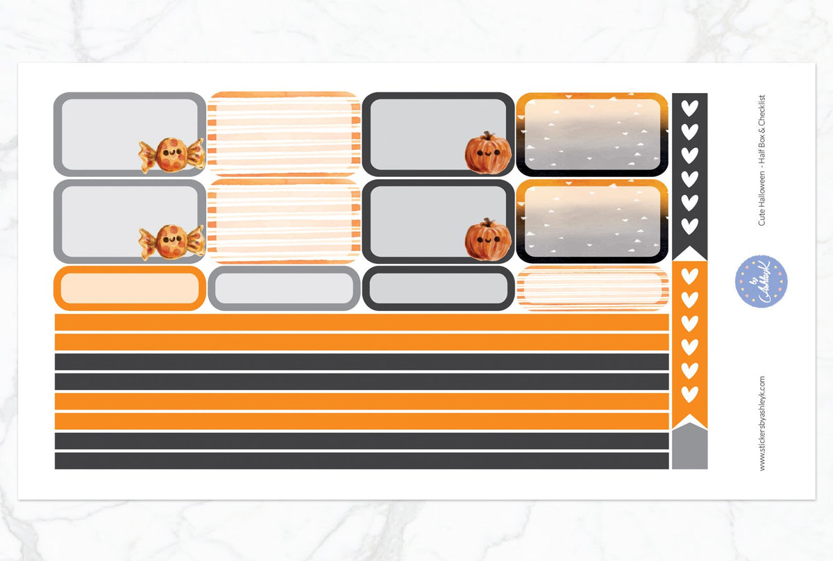 Cute Halloween Weekly Kit - Erin Condren Horizontal Planner Stickers ...