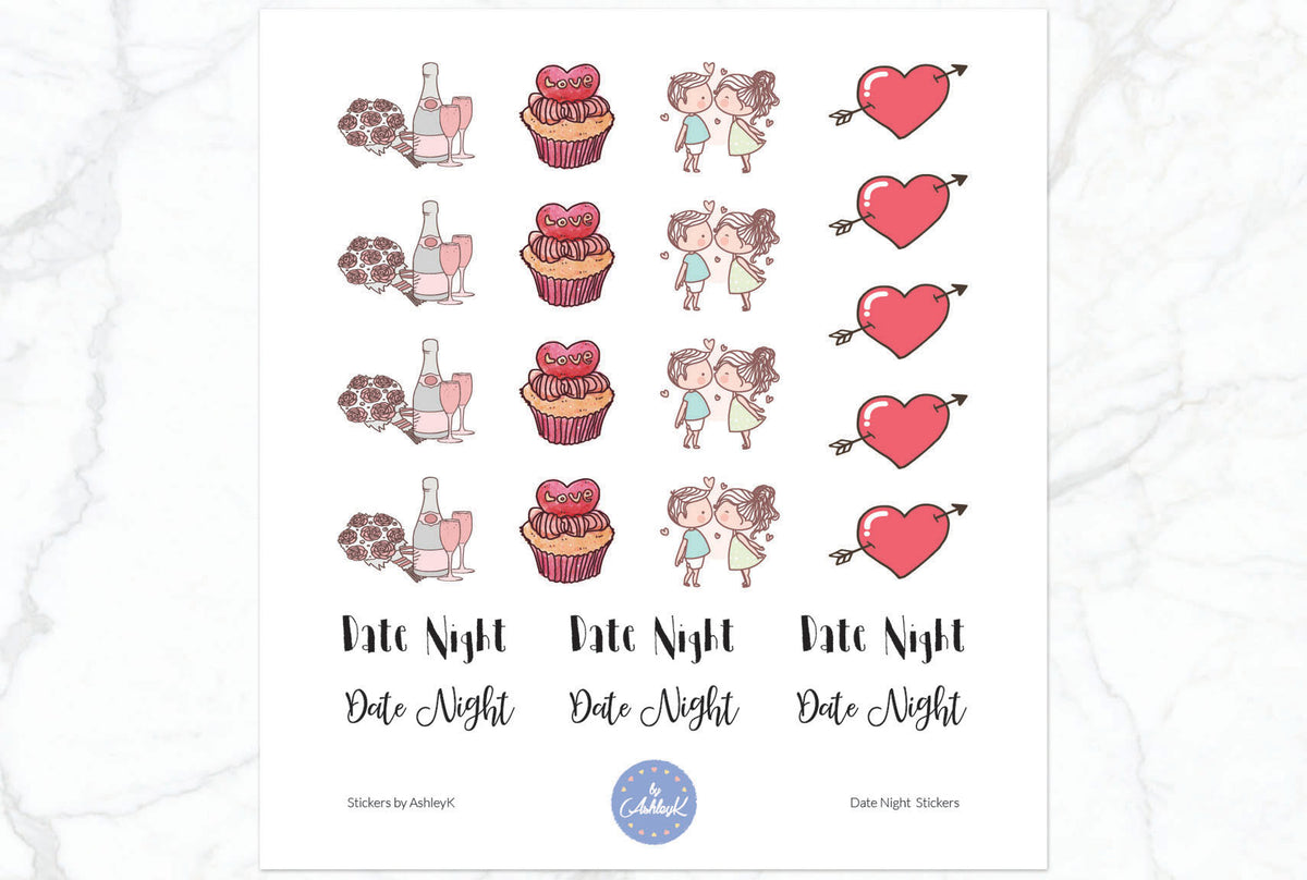 Date Night Stickers – Stickers by AshleyK