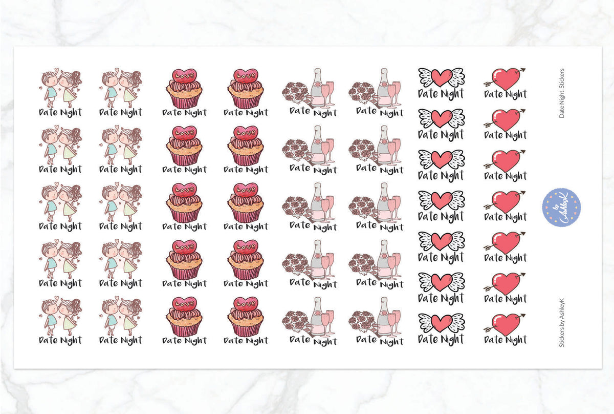 Romantic Date Stickers – Stickers by AshleyK