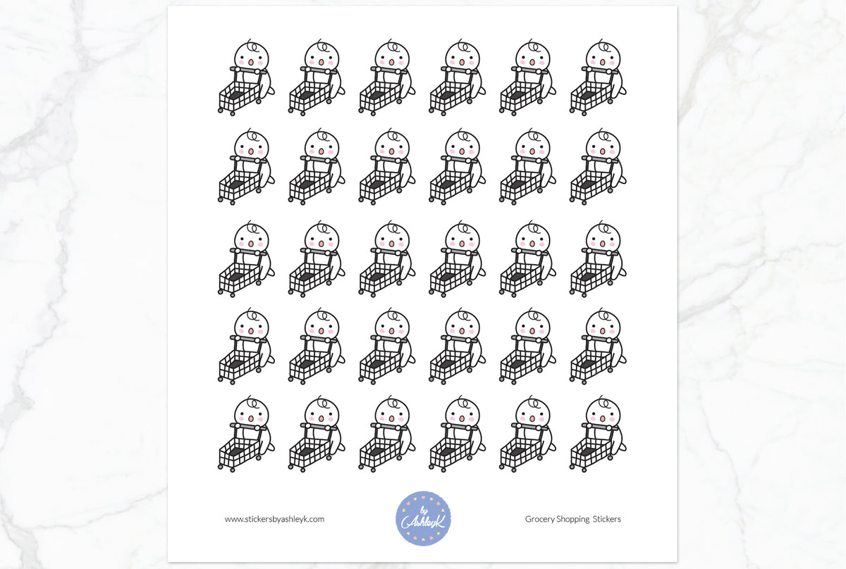 Mini Grocery Shopping Emoji Stickers – Stickers by AshleyK
