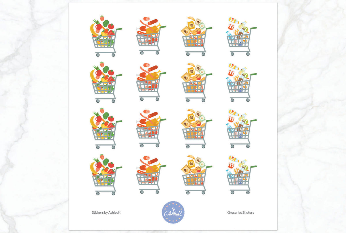 Groceries Stickers – Stickers by AshleyK