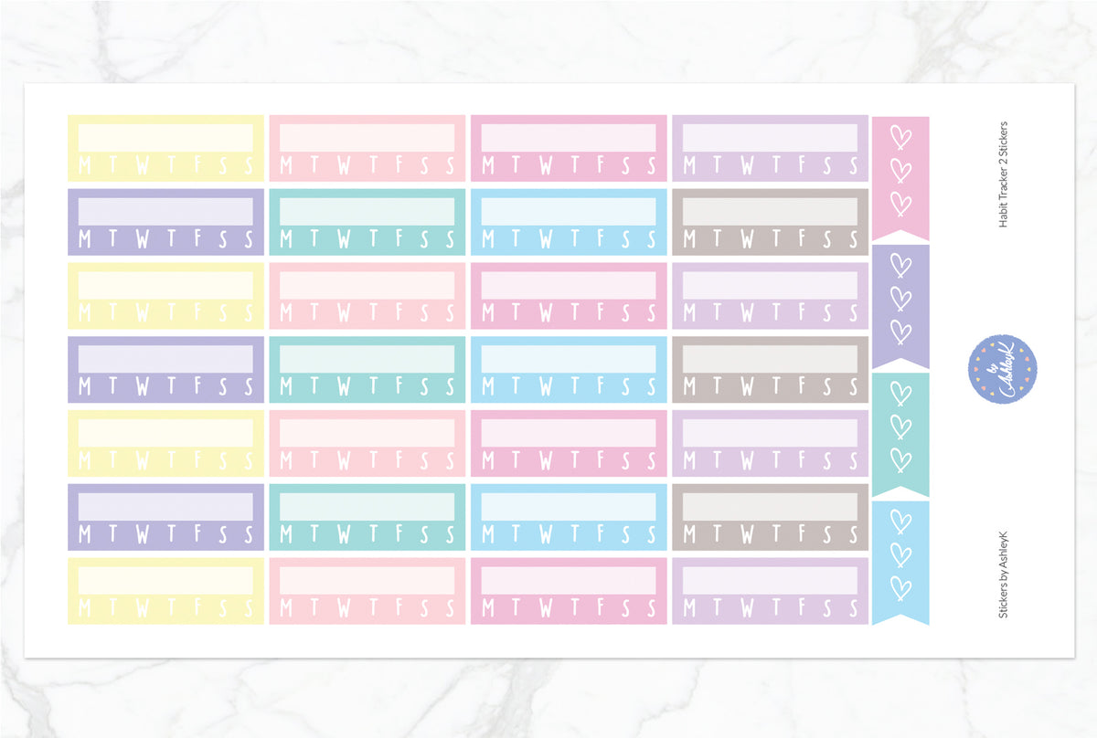 Habit Tracker Box Planner Stickers – Stickers by AshleyK