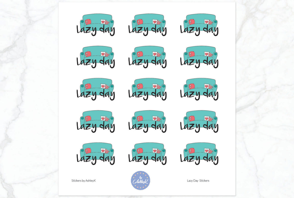 Lazy Day Stickers – Stickers by AshleyK