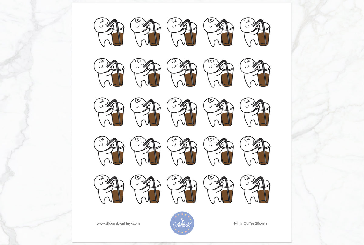 Mini Mmm Coffee Emoji Stickers – Stickers by AshleyK