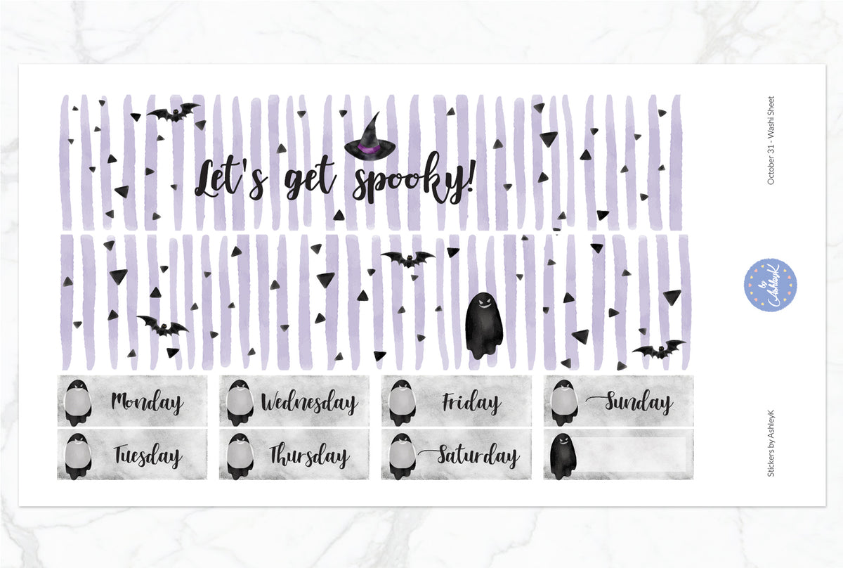 October 31 Weekly Kit - Erin Condren Planner Stickers – Stickers by AshleyK