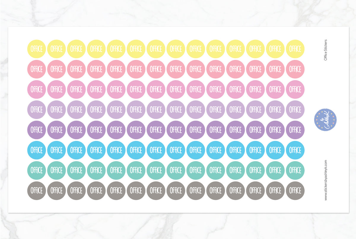 Office Round Stickers – Stickers by AshleyK