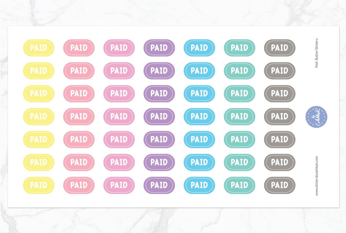 Paid Button Stickers – Stickers by AshleyK
