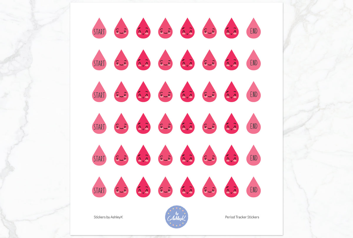 Period Tracker Stickers – Stickers by AshleyK