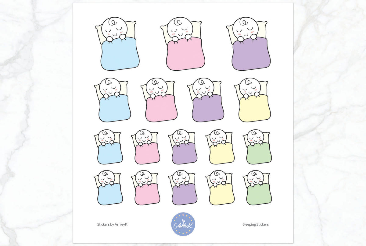 Sleeping Emoji Stickers – Stickers by AshleyK