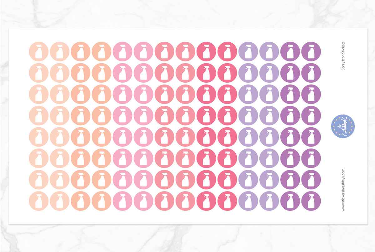 Spray Icon Round Stickers – Stickers by AshleyK