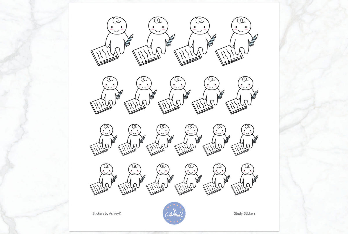 Study Emoji Stickers – Stickers by AshleyK