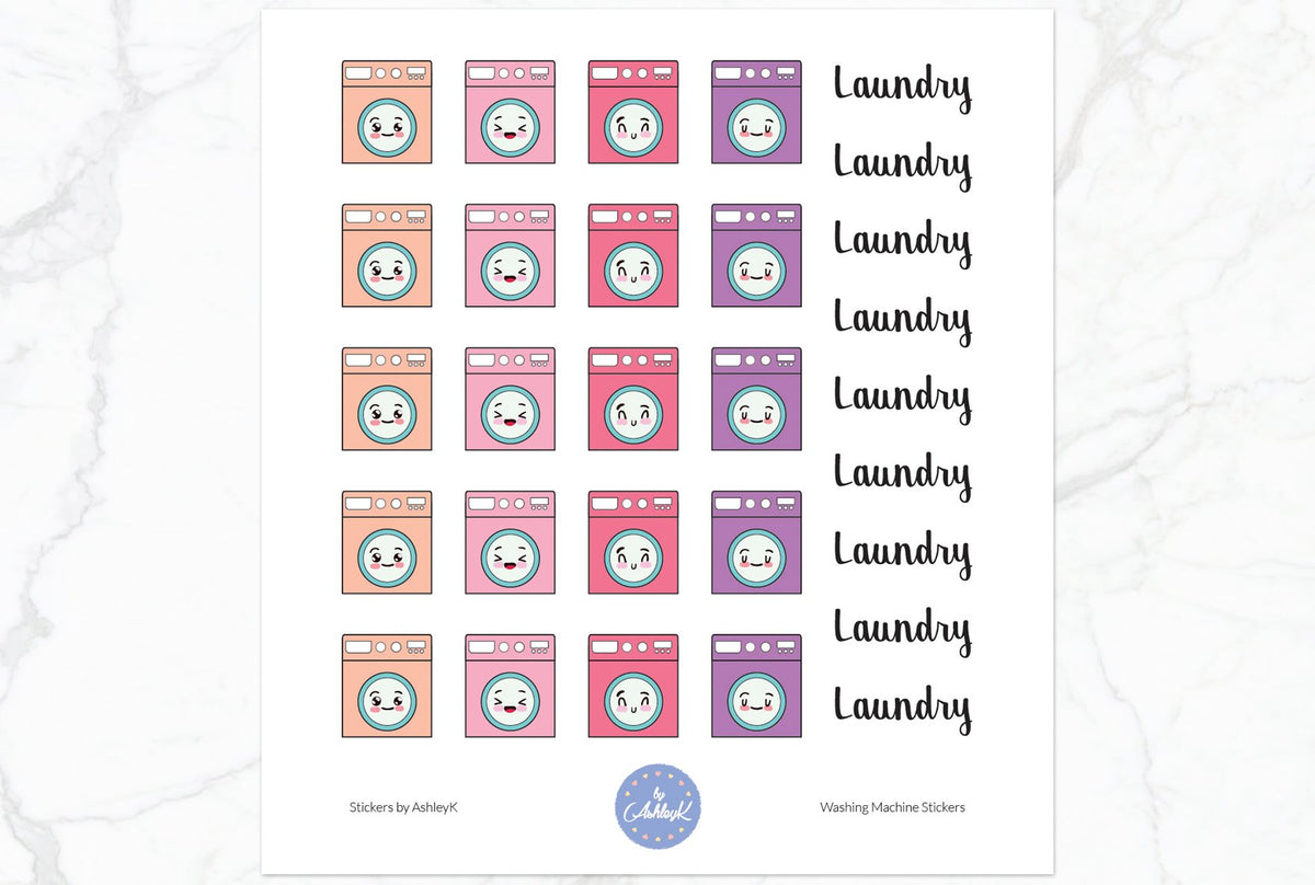 Washing Machine Stickers – Stickers by AshleyK