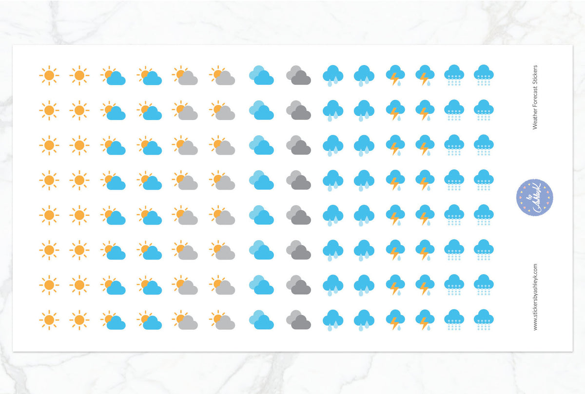 112 Weather Forecast Stickers – Stickers by AshleyK