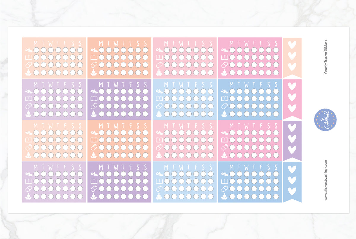 Weekly Tracker Planner Stickers – Stickers by AshleyK