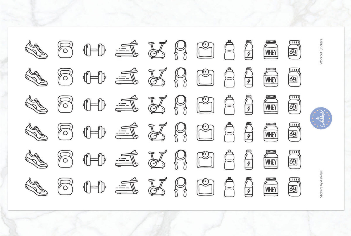 Workout Stickers – Stickers by AshleyK
